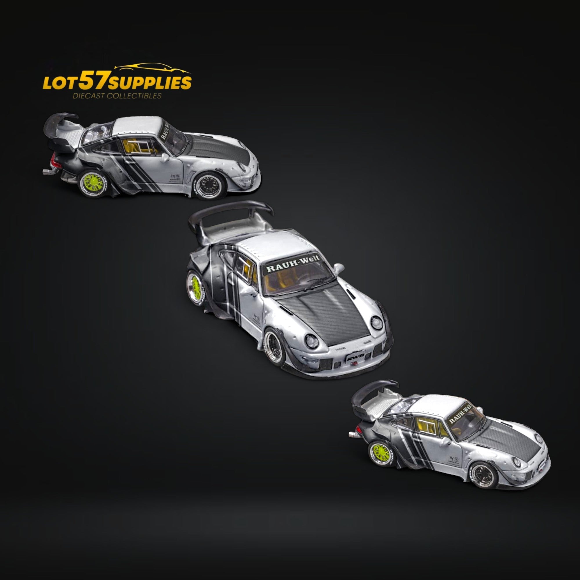 Star Model Porsche RWB 993 GT Wing Cyberpunk Silver Livery Ordinary 1: ...
