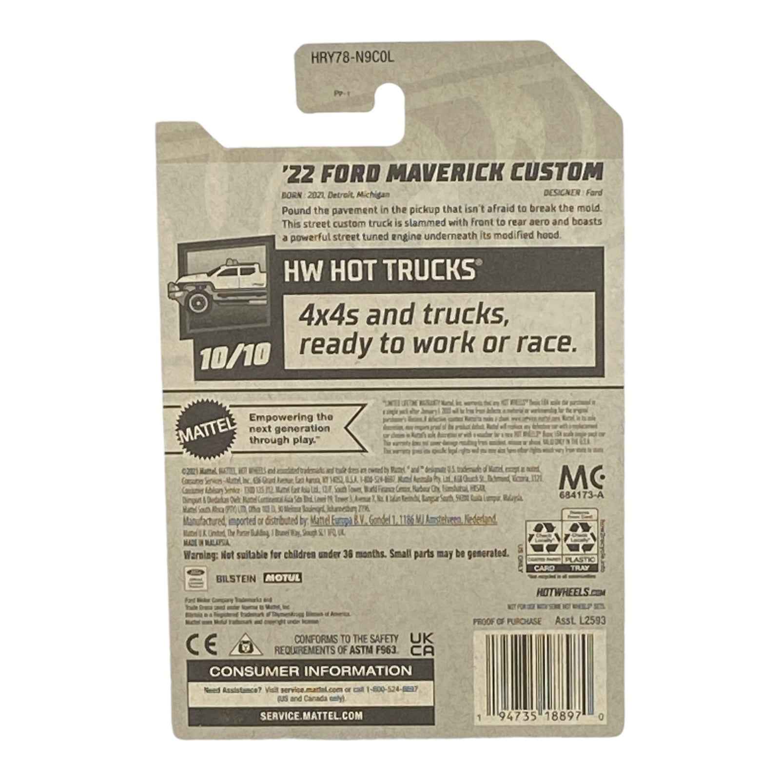 Hot Wheels '22 Ford Maverick Custom – Hot Trucks Series 10/10 ...