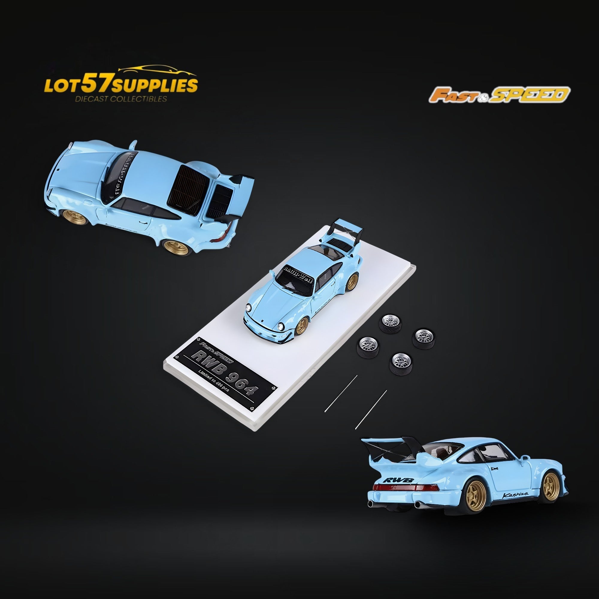 Fast Speed Porsche 964 RWB Widebody KASHIWA X Version Rear Wing in ...