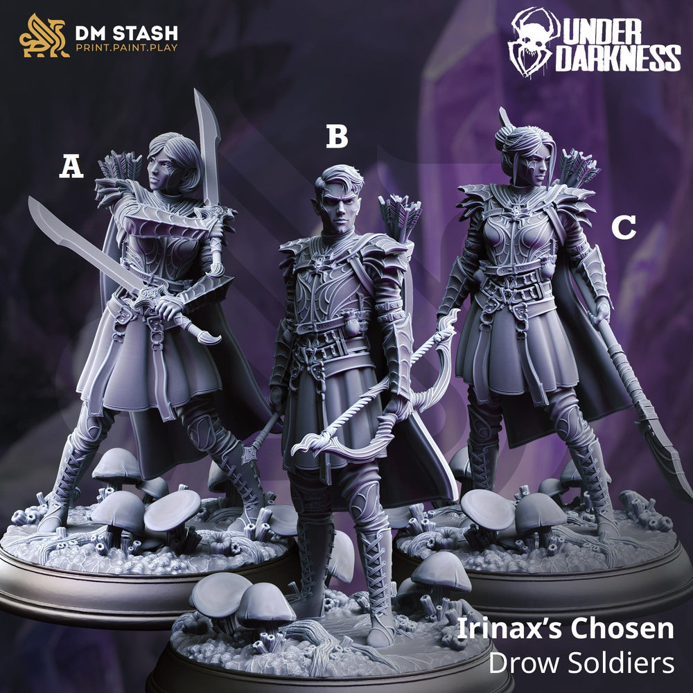 Irinax’s Chosen, Drow Soldiers - Collectors World Toys