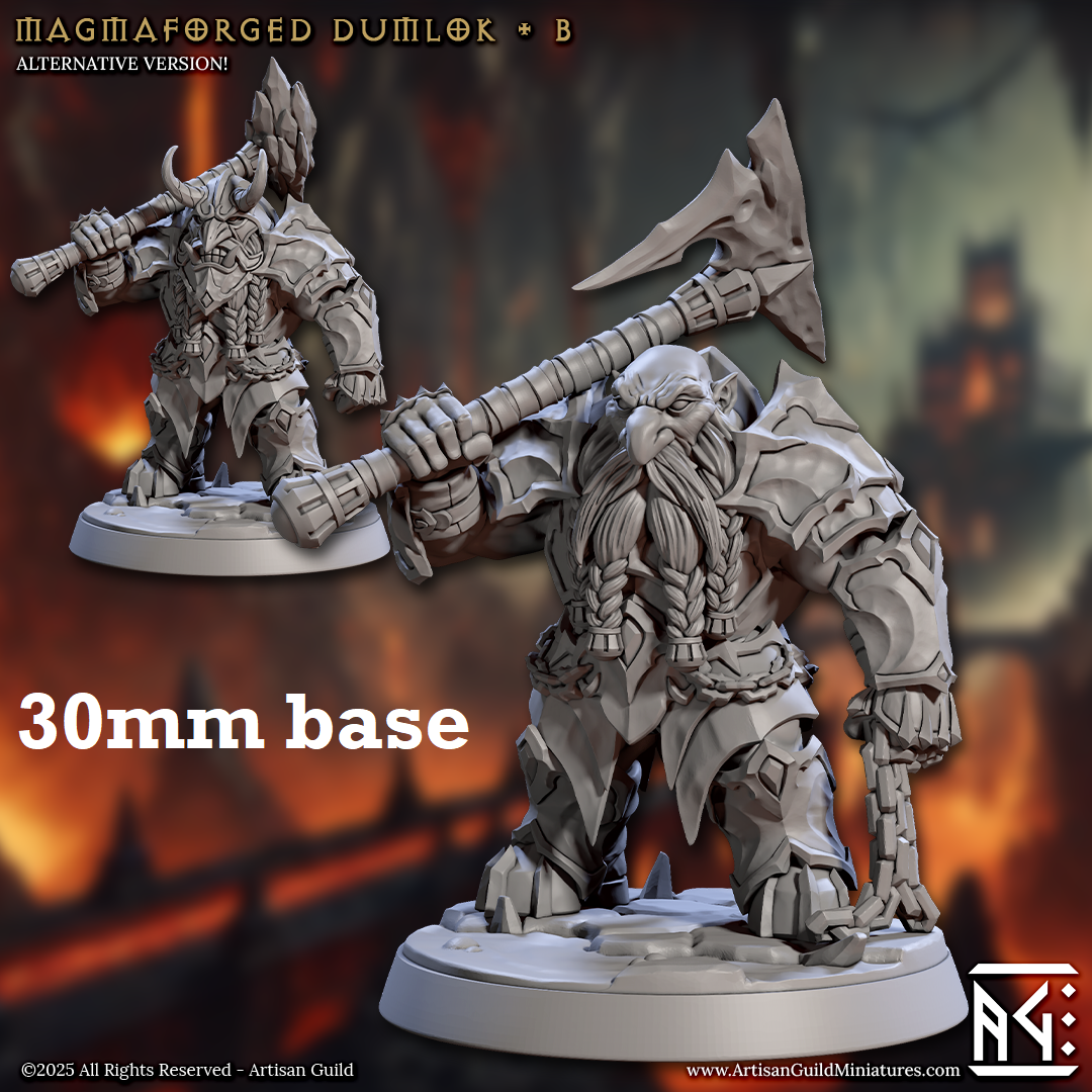Magmaforged Dumlok: Sculpt B (Male Fire Dwarf Warrior) - Collectors ...