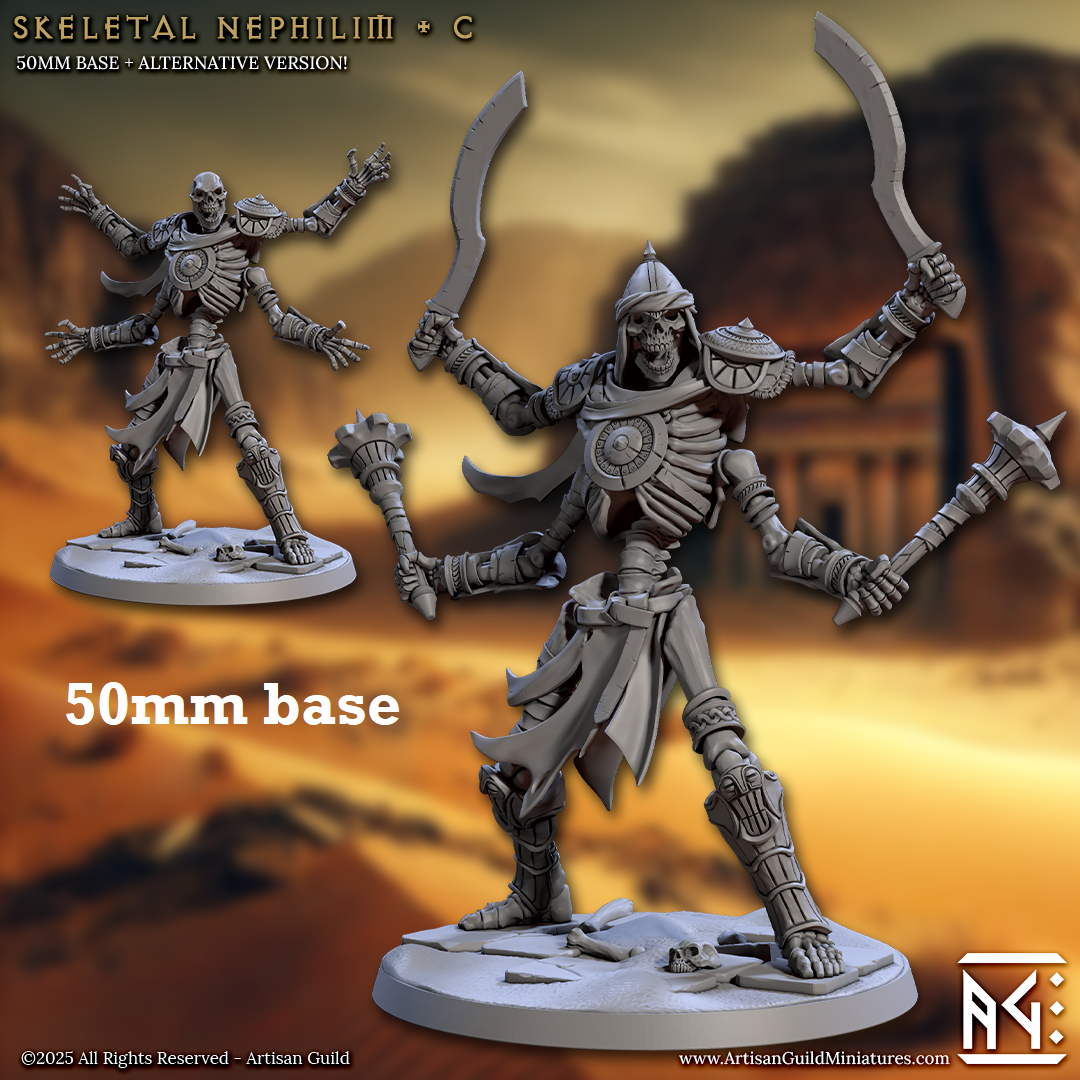 Skeletal Nephilim: Sculpt C (Four-Armed Skeleton Warrior) - Collectors ...